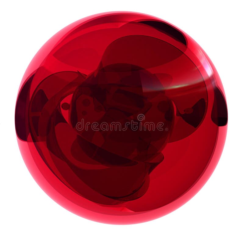 Red crystal ball stock illustration. Illustration of decoration - 13763050
