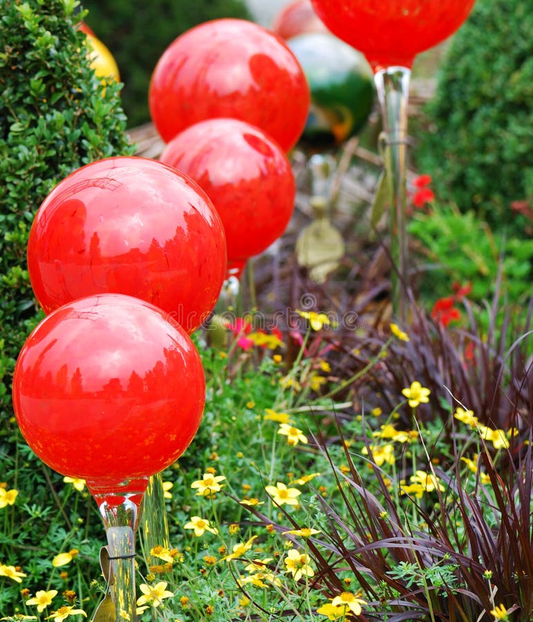 Red crystal balls stock image. Image of creative, round - 2904113