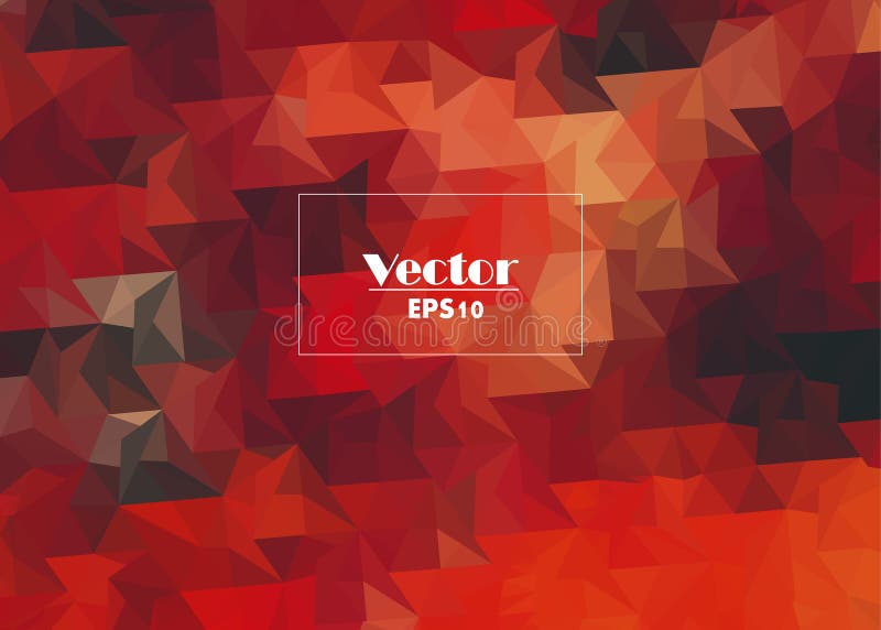 Red Crystal Digital Abstract Vector Image Stylized from Triangles Stock ...