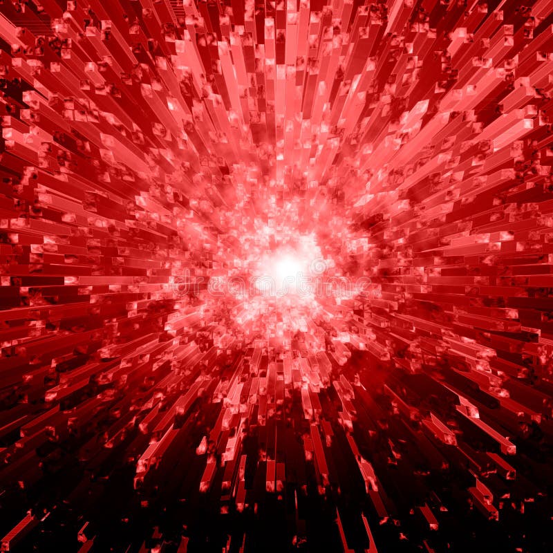 Red Crystal Explosion stock illustration. Illustration of digitally ...