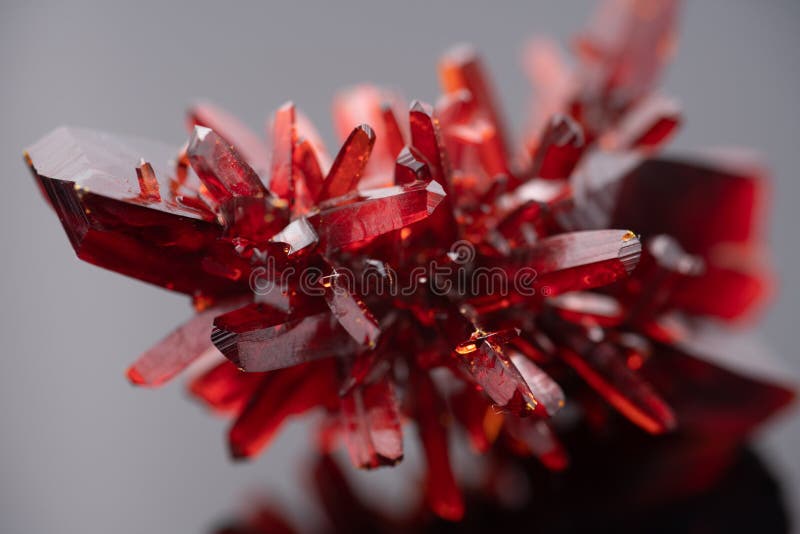Red Crystal. Natural Mineral. Red Crystal. Natural Mineral Stock Image ...