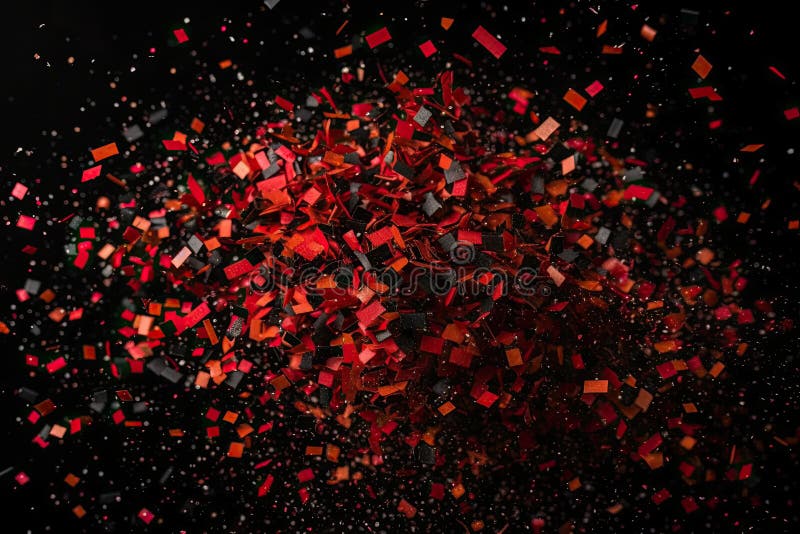 Red Crystals on a Black Background 1920x1080. Generative AI Stock Photo ...
