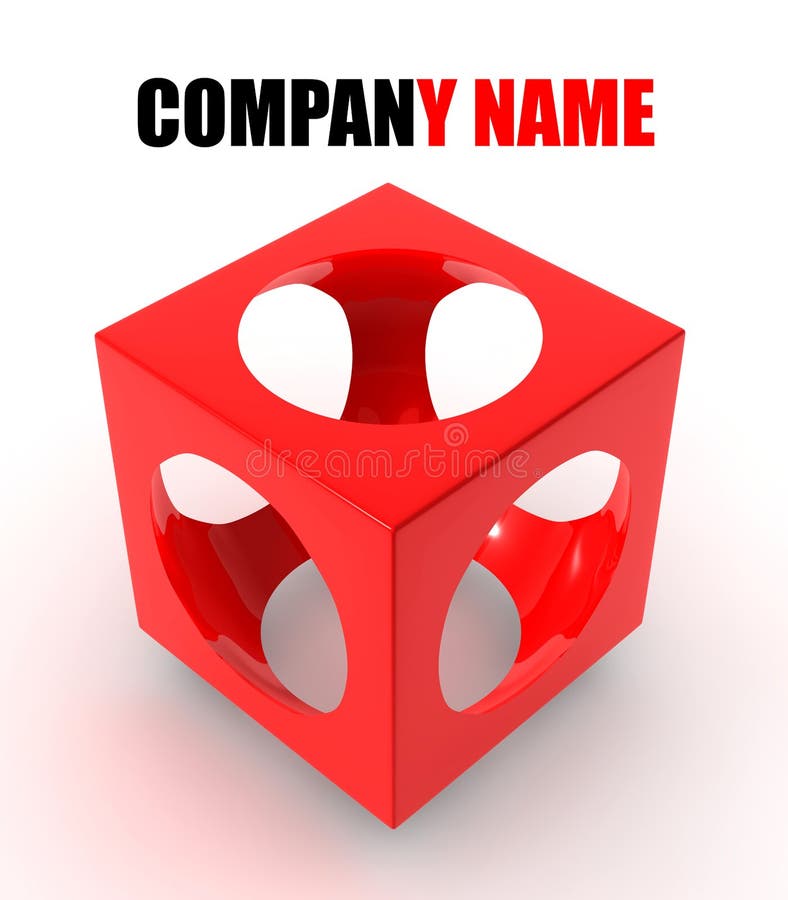 Red cube stock illustration. Illustration of business - 16041097