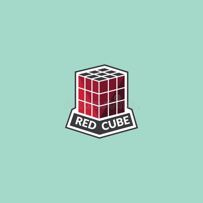 Red cube logo stock illustration. Illustration of icon - 85503021