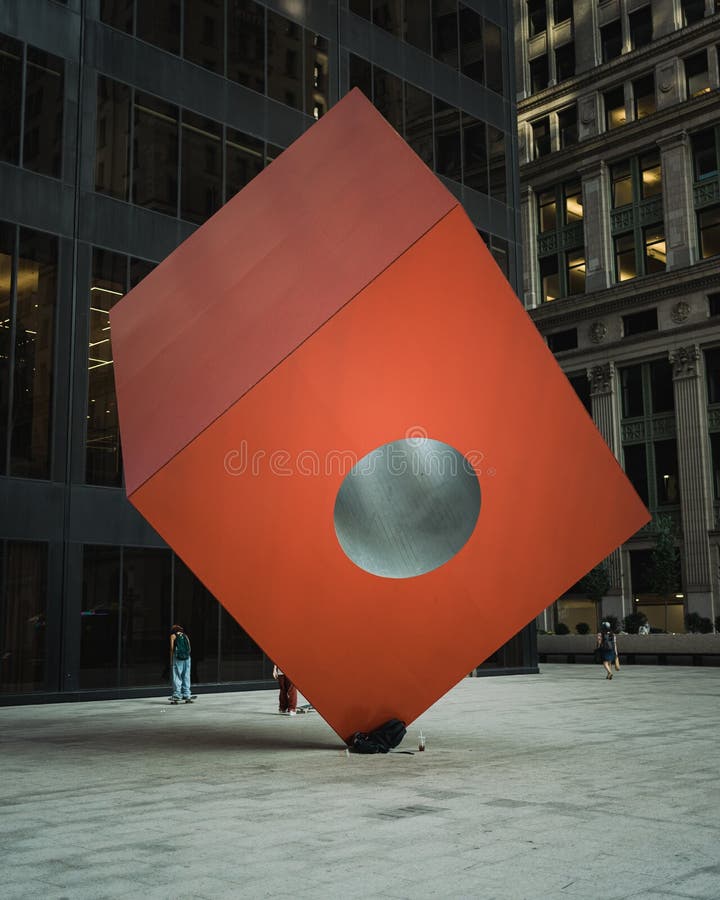 Red Cube, Manhattan, New York Editorial Image - Image of tints, street ...