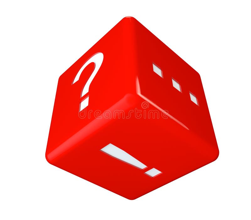 Red Cube with marks stock illustration. Illustration of frequently ...