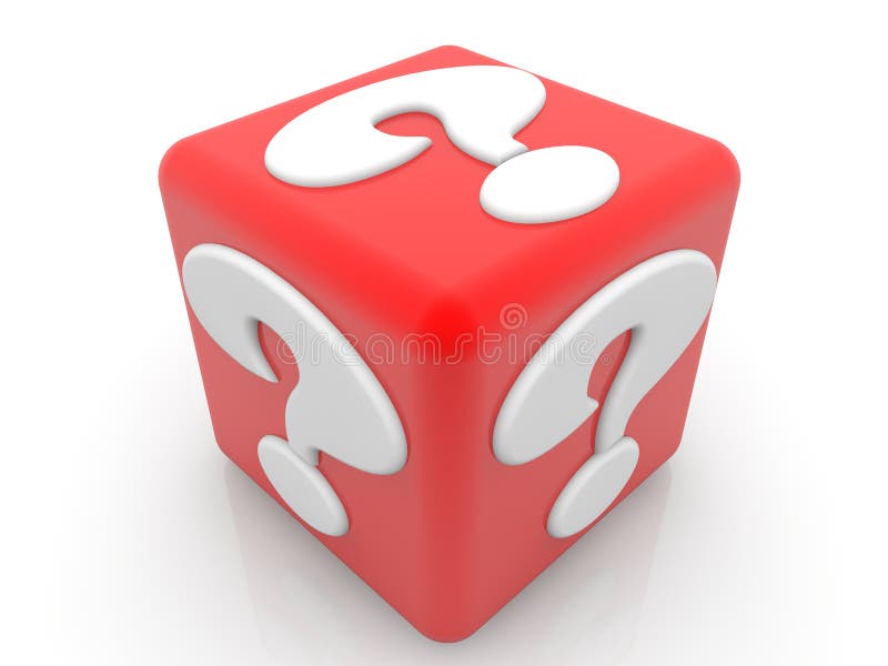 Cube with question mark stock vector. Illustration of concept - 9871430