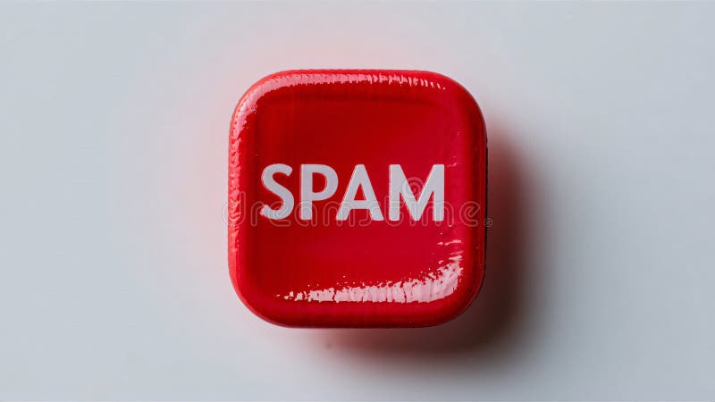 Red Cube with Spam Word, Cybersecurity, Internet High Quality Image ...