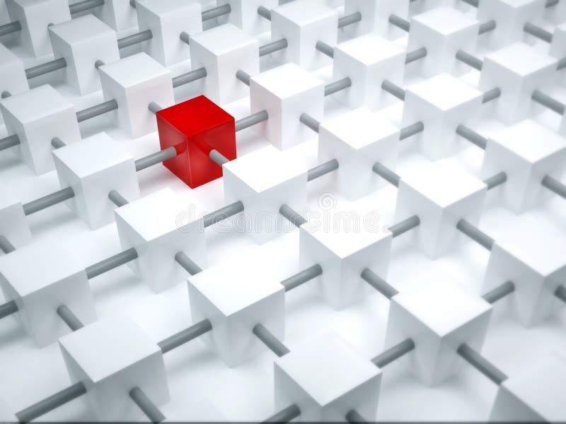 Red cube stock illustration. Illustration of information - 73342044