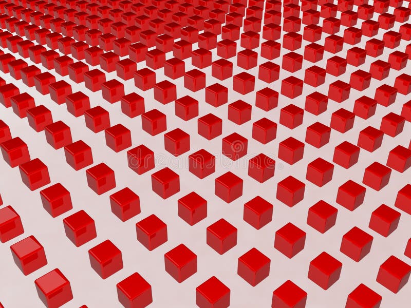 Red cubes stock illustration. Illustration of order, abstract - 14195217