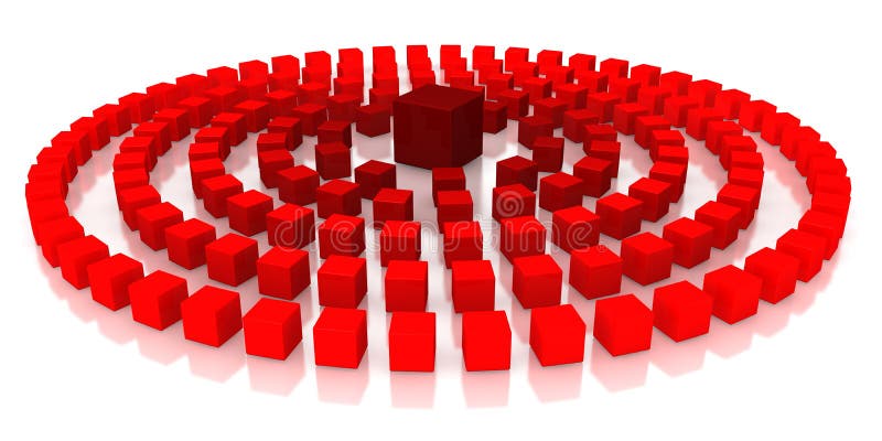Red Cubes stock illustration. Illustration of colour, puzzle - 2310196