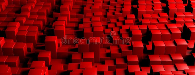 Red Cubes Abstract Background, Texture. 3d Illustration Stock ...