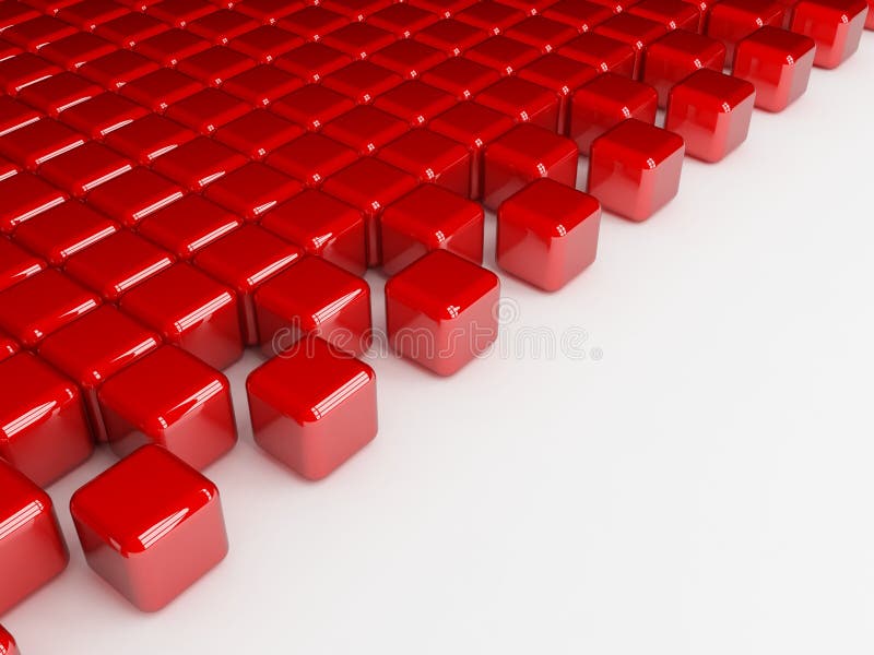 Red cubes background stock illustration. Illustration of abstract ...