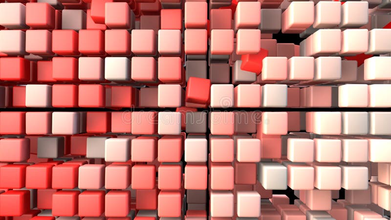 Red cubes background stock illustration. Illustration of transformation ...