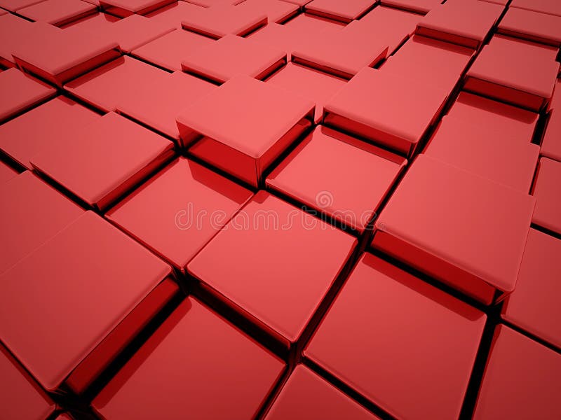 Red cubes concept stock illustration. Illustration of modern - 30627658
