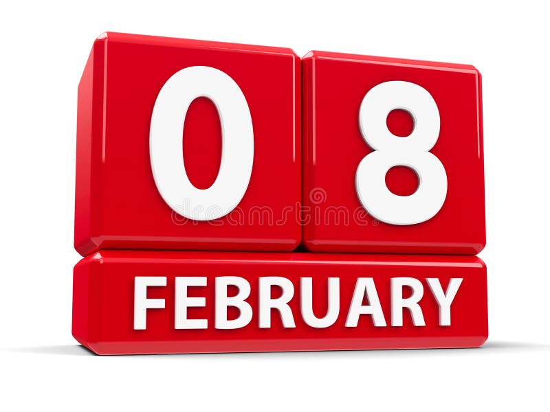 Cubes 8th February stock illustration. Illustration of remember - 130721352