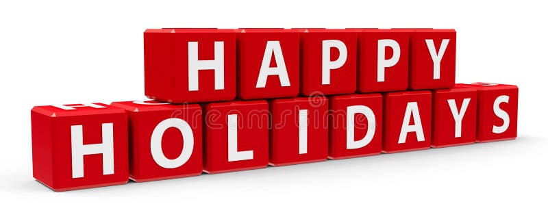 Red cubes happy holidays 2 stock illustration. Illustration of ...