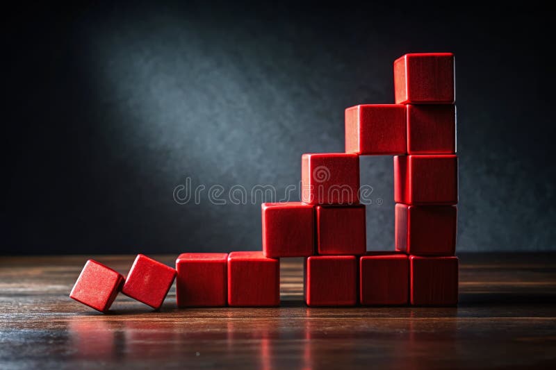 Red Cubes Precariously Balanced a Visual Representation of Risk and ...