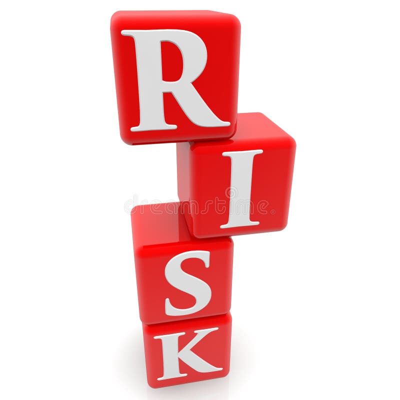 Red Cubes with Risk Concept Stock Illustration - Illustration of colors ...