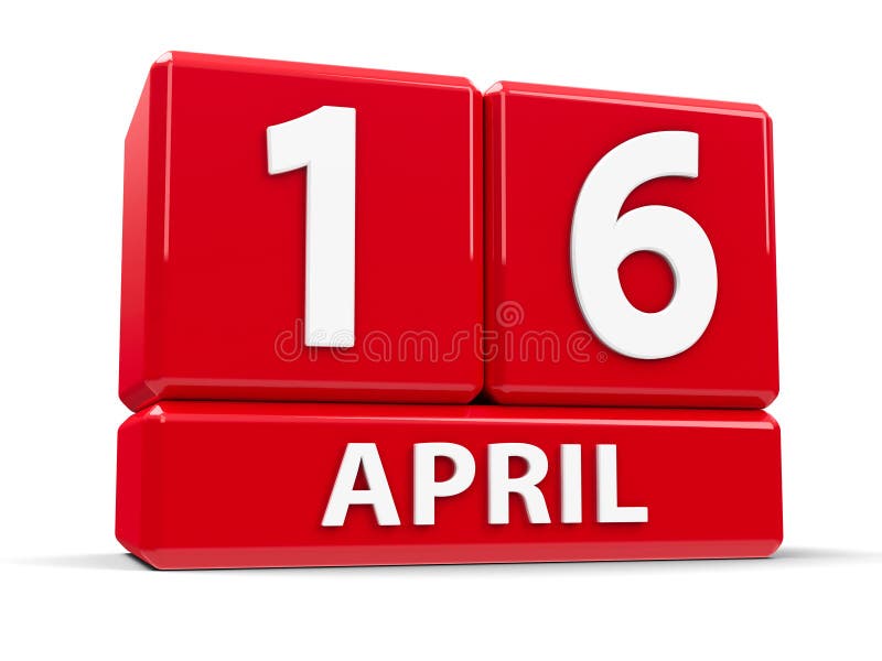 Cubes 16th April stock illustration. Illustration of congratulation ...