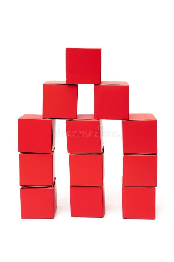Red cubes stock photo. Image of abstract, cube, espelho - 39260306