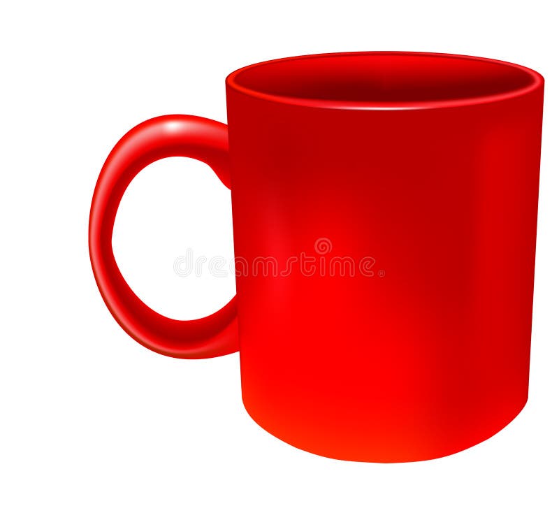 Red cup stock vector. Illustration of painting, vector - 11949461