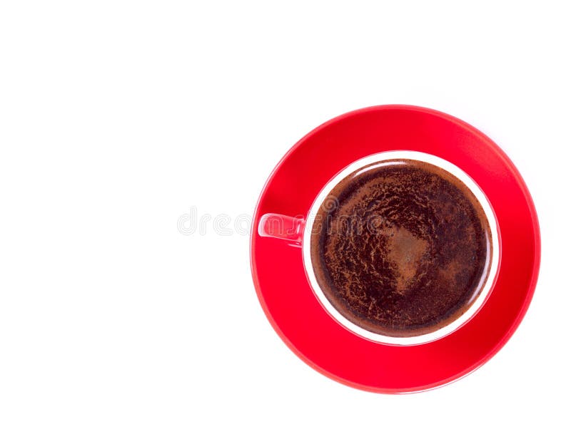Red Cup of Coffe Isolated on White Stock Photo - Image of drink, food ...