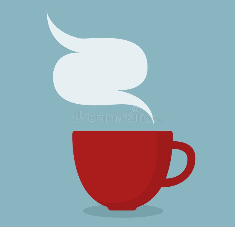 Cup of coffee with smoke stock illustration. Illustration of smoke ...