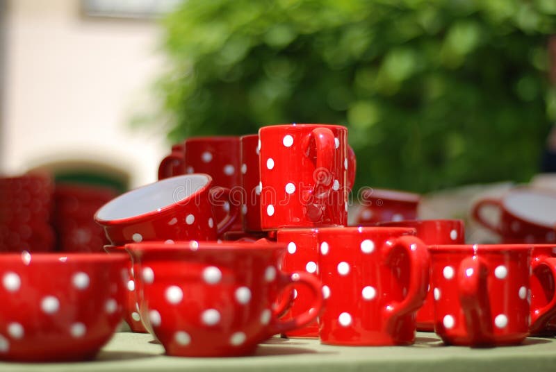 Red cups stock image. Image of mugs, coffee, kitchen - 14449575