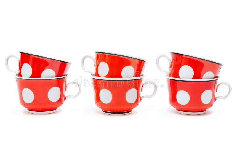 Red Cups on White Background Stock Image - Image of traditional, coffee ...