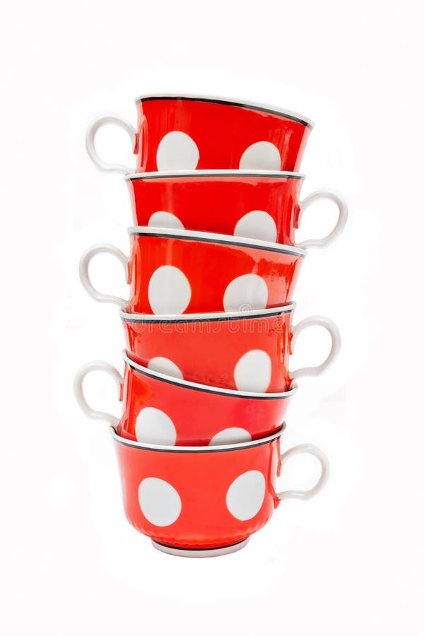 Red Cups on White Background Stock Photo - Image of pieces, pattern ...