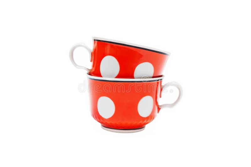 Red Cups on White Background Stock Photo - Image of elegant ...