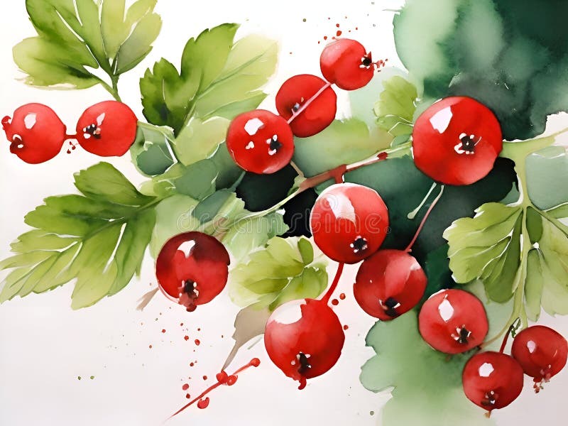 Red currant berries stock illustration. Illustration of printable ...