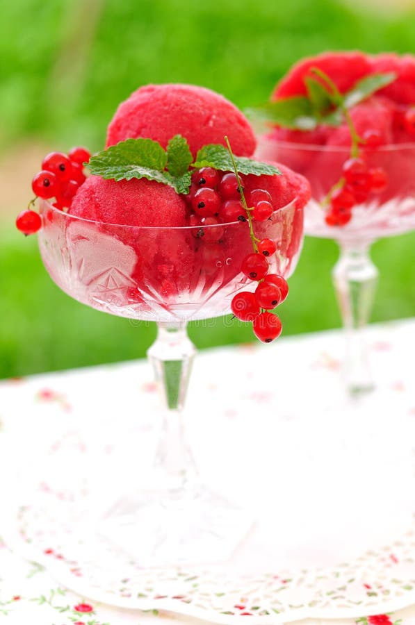 Red Currant Dessert Wine Sorbet, Copy Space for Your Text Stock Image ...