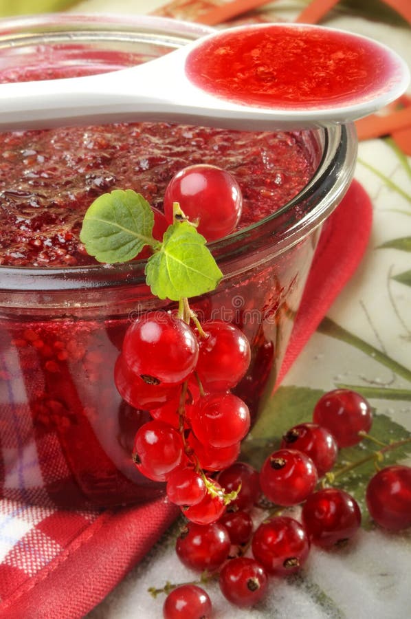 Red currant jam stock photo. Image of fresh, topping - 10002316