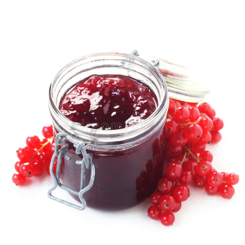 Red Currant jam stock photo. Image of berries, white - 162895918