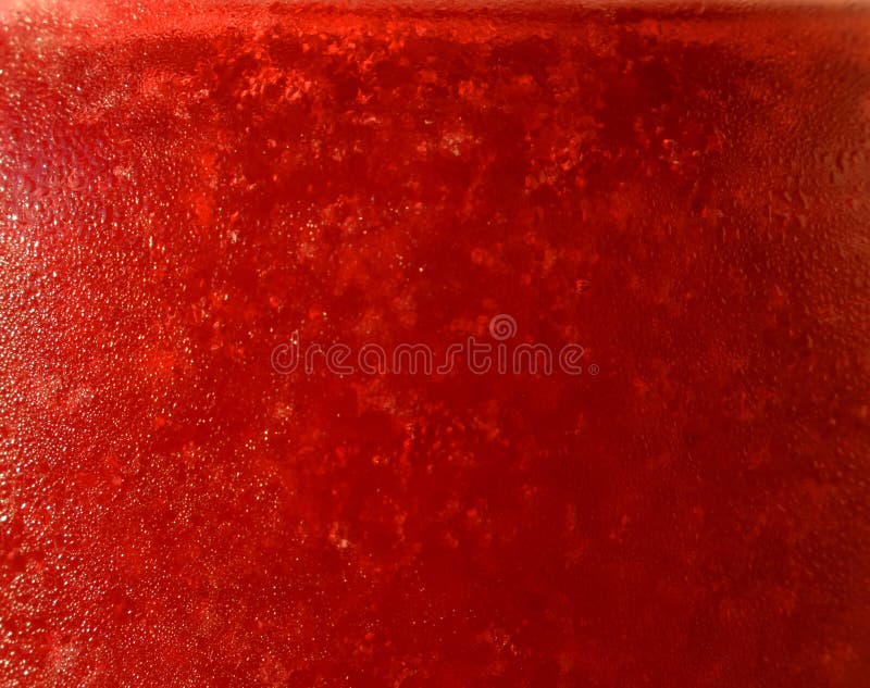 Red Jelly in a Jar and Water Drops Background Texture Stock Photo ...