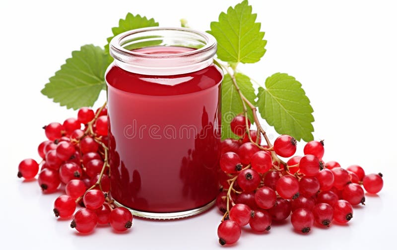 Red Currant Juice White Background Stock Illustration - Illustration of ...
