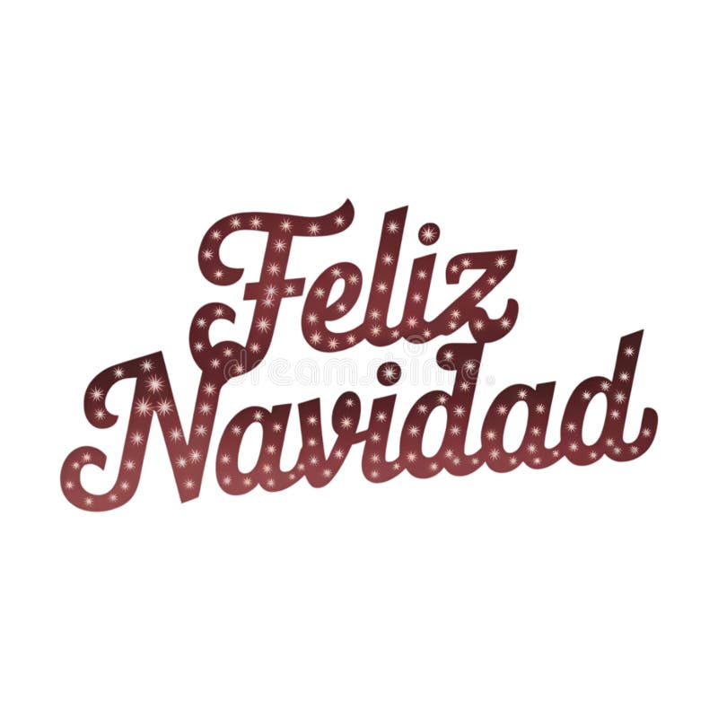 Red Cursive Text Spells Out Feliz Navidad Stock Illustration ...