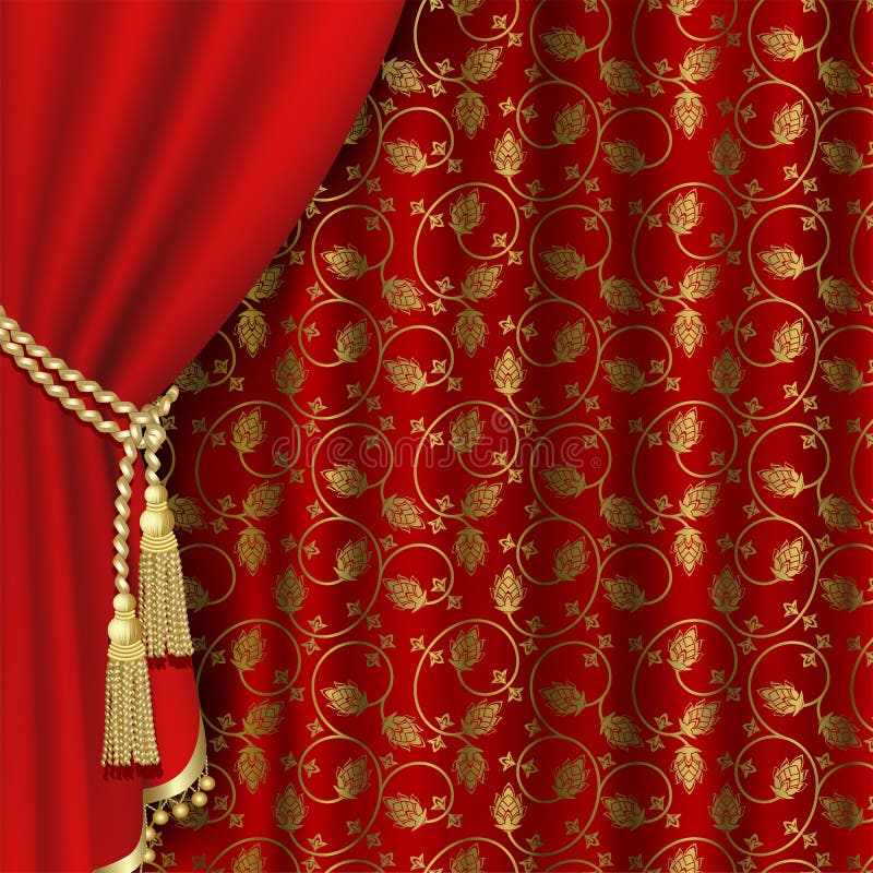 Red curtain stock vector. Illustration of theater, elegance - 21419387