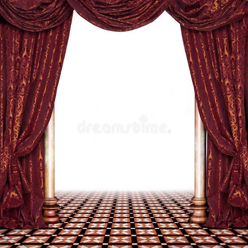 Red curtain stock image. Image of space, presentation - 22612081