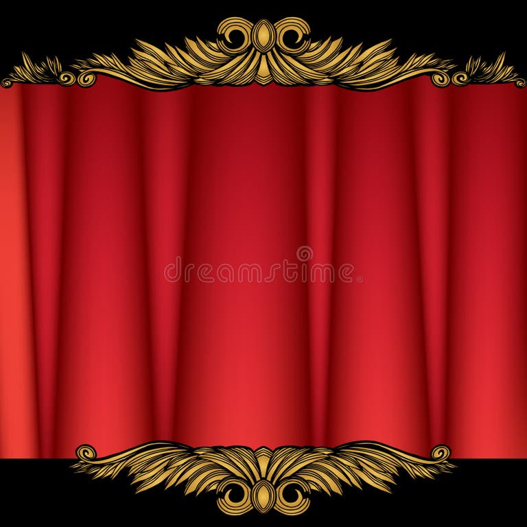 Curve Sign Red Curtain Stock Illustrations – 177 Curve Sign Red Curtain ...