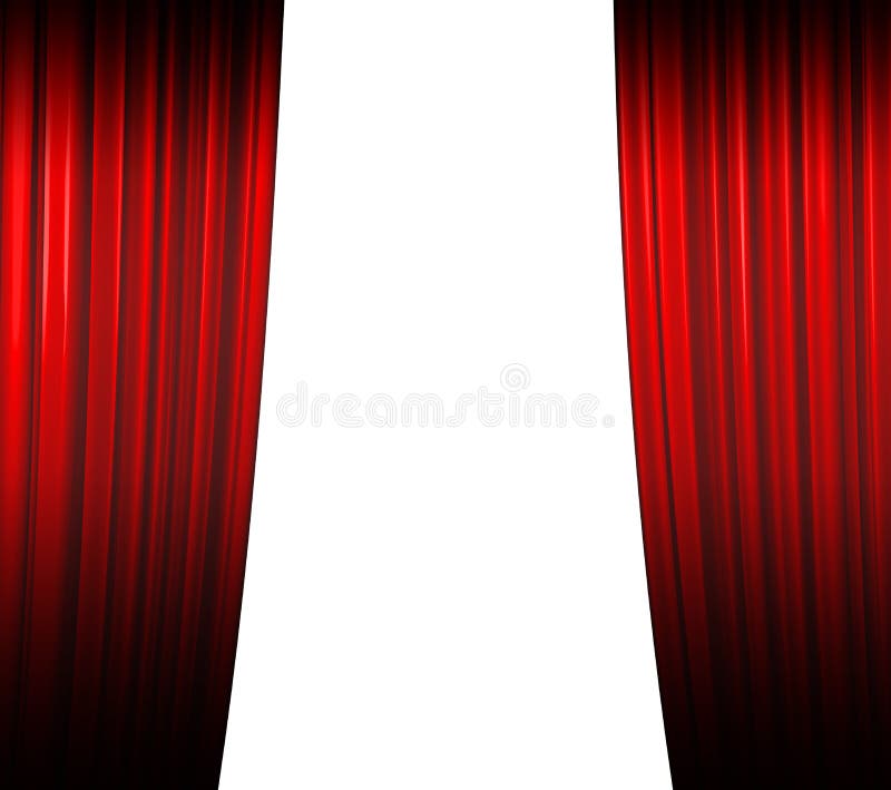 Closing red curtain stock illustration. Illustration of drama - 18444003