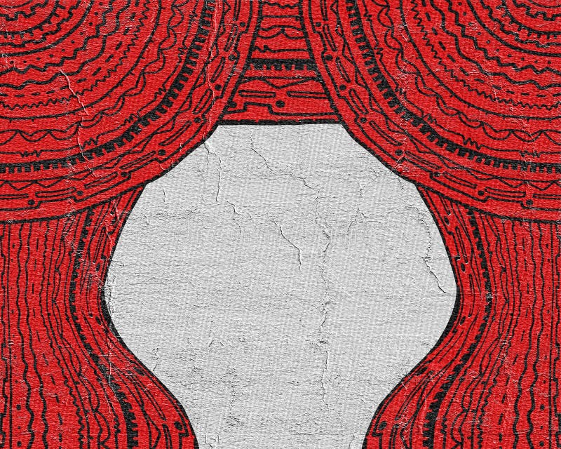 Torn curtain stock illustration. Illustration of backdrop - 142154816