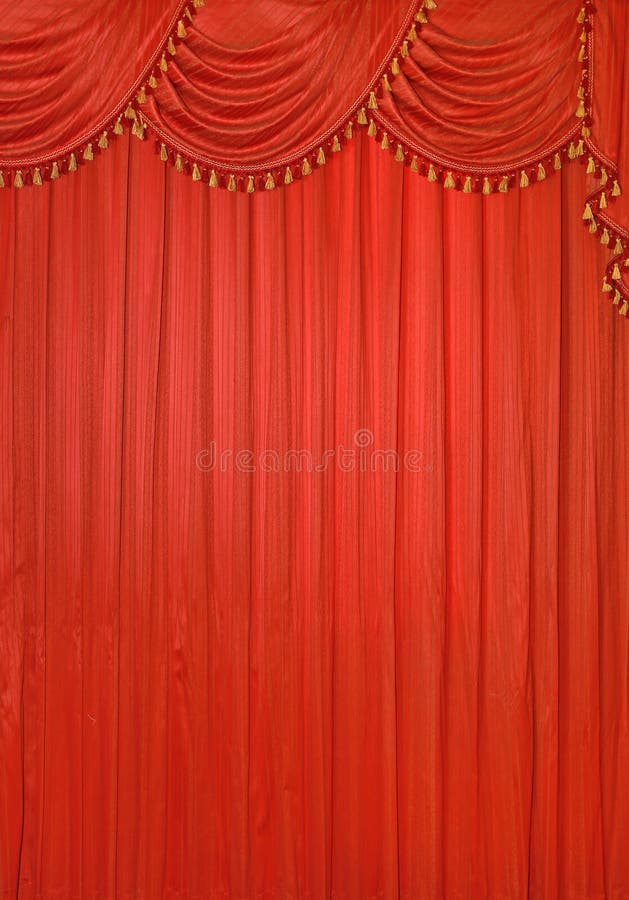 Red Curtain Fabric Background Stock Photo - Image of decoration ...