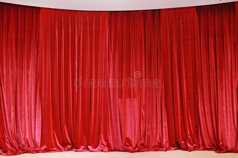 Red Curtain Fabric Background Texture Stock Image - Image of dramatic ...