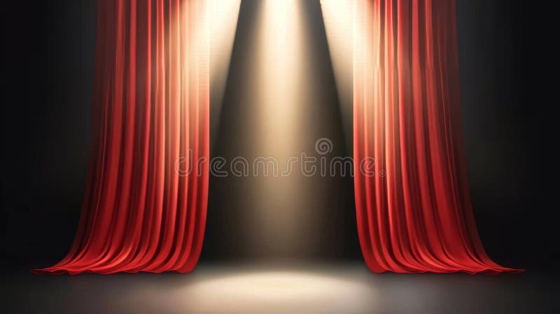 A Red Curtain, Functioning As the Stage Curtain, Sets the Scene for the ...