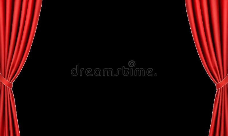 Red Curtain , Left and Right, Isolated on Transparent Background Stock ...