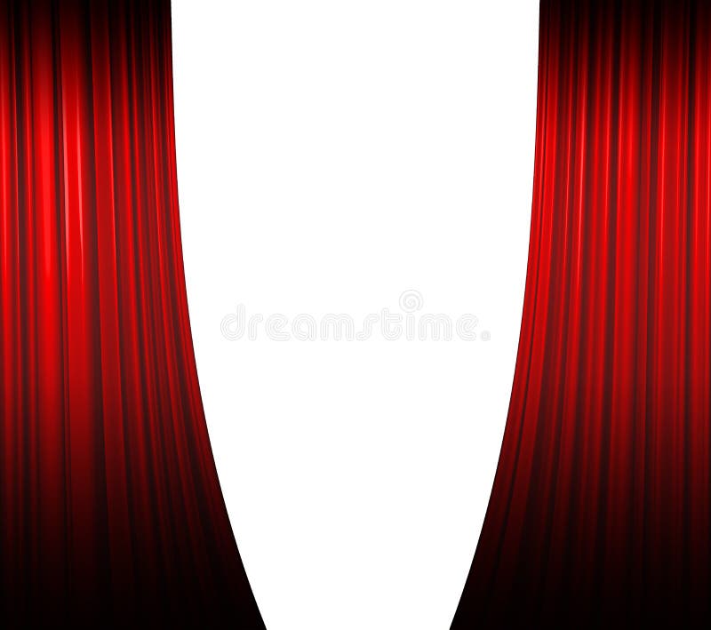 Red Curtain Opening stock illustration. Illustration of show - 19585541