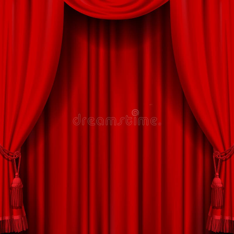 Red curtain stock vector. Illustration of poster, magnificence - 5215241